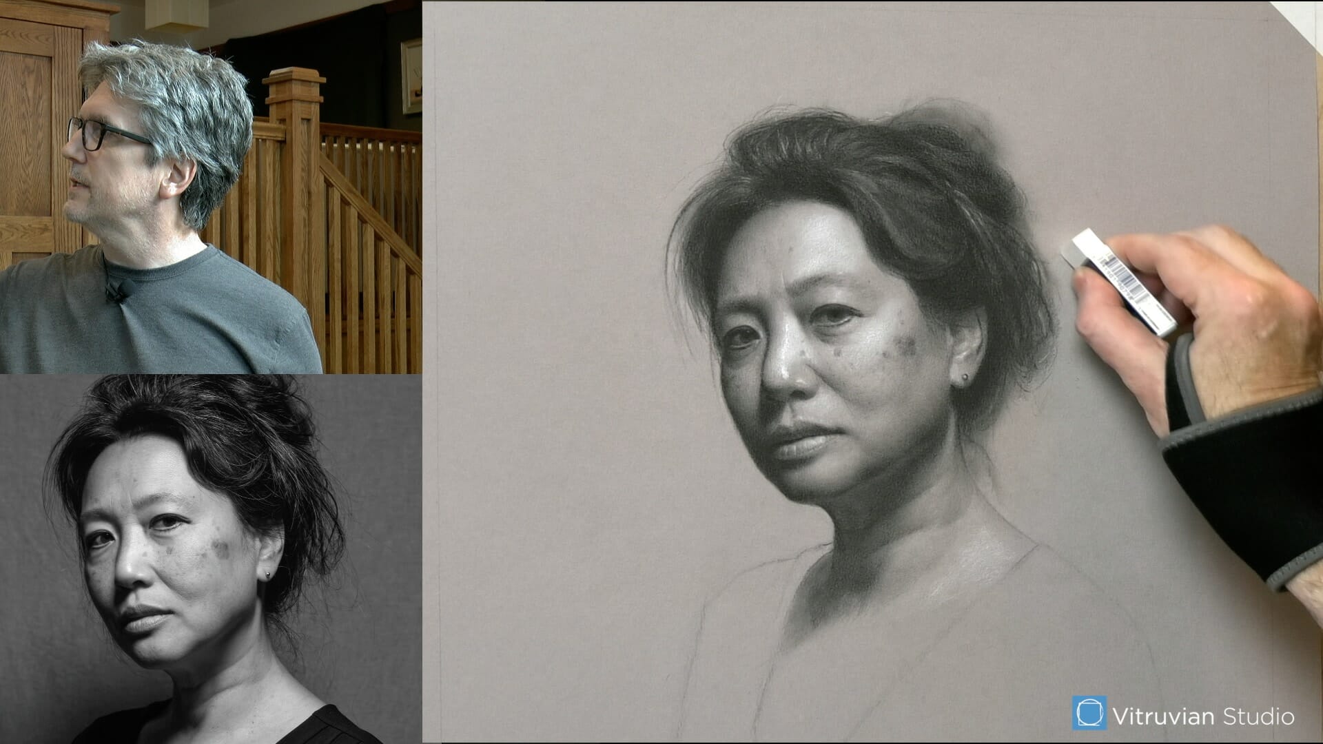 Portrait Drawing Live Class Replay – Vitruvian Fine Art Studio